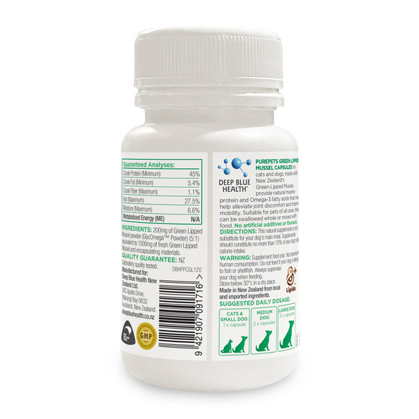 Pure Pets Green-Lipped Mussel NZ | Pet Joint Health Support – Deep Blue ...